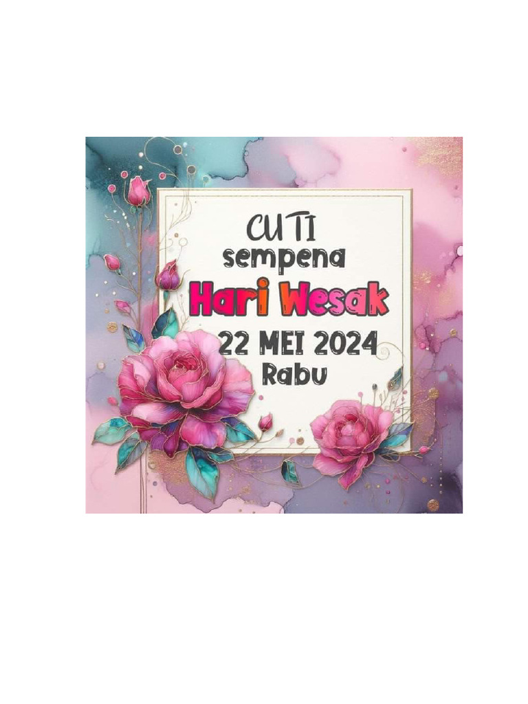 Cuti Wesak | PDF