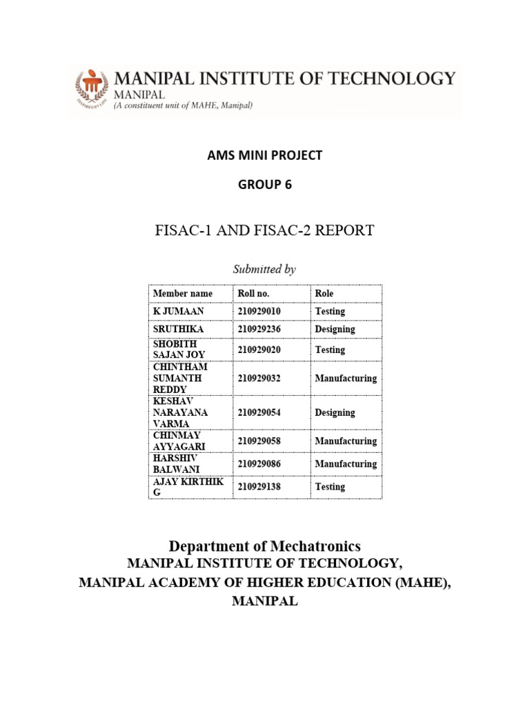 Group 6 AMS Project | PDF | Technology & Engineering