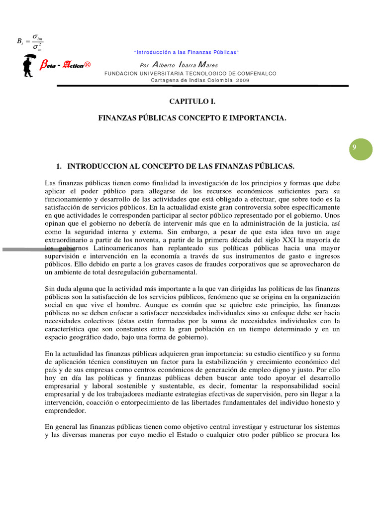 1. Finanzas Públicas, Concepto e Importancia (1) | PDF | Estado ...