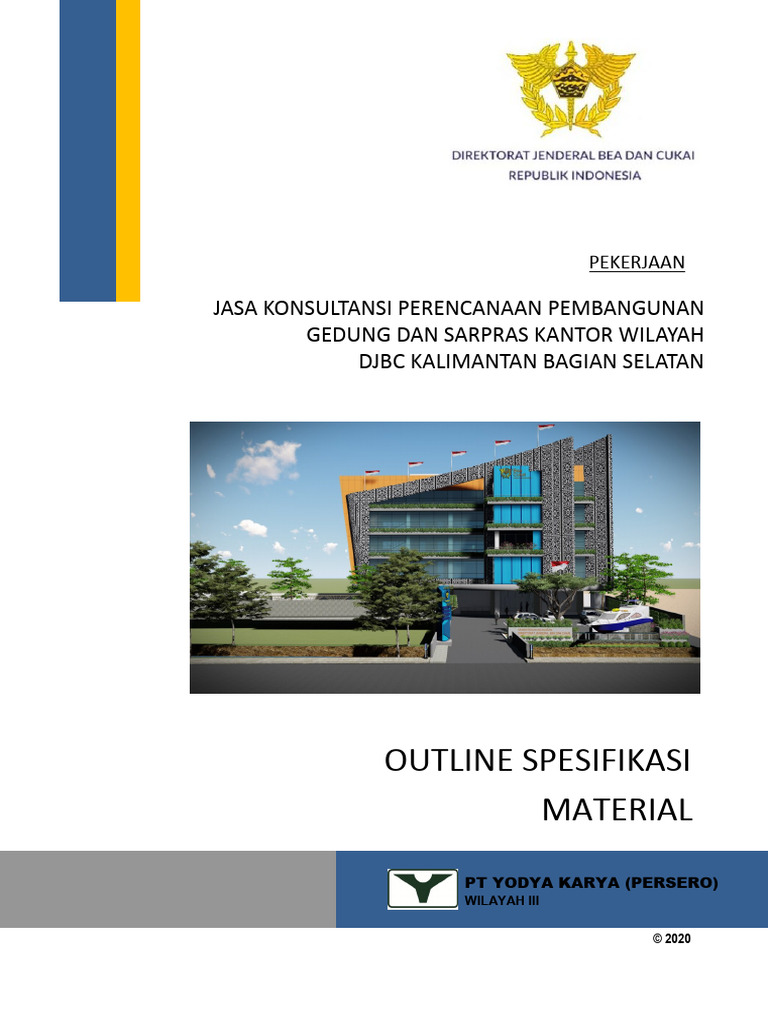 Outline Spek Material - DJBC Kalbagsel | PDF