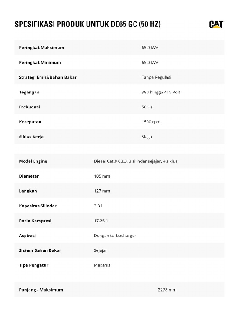 DE65 GC (50 HZ) | PDF