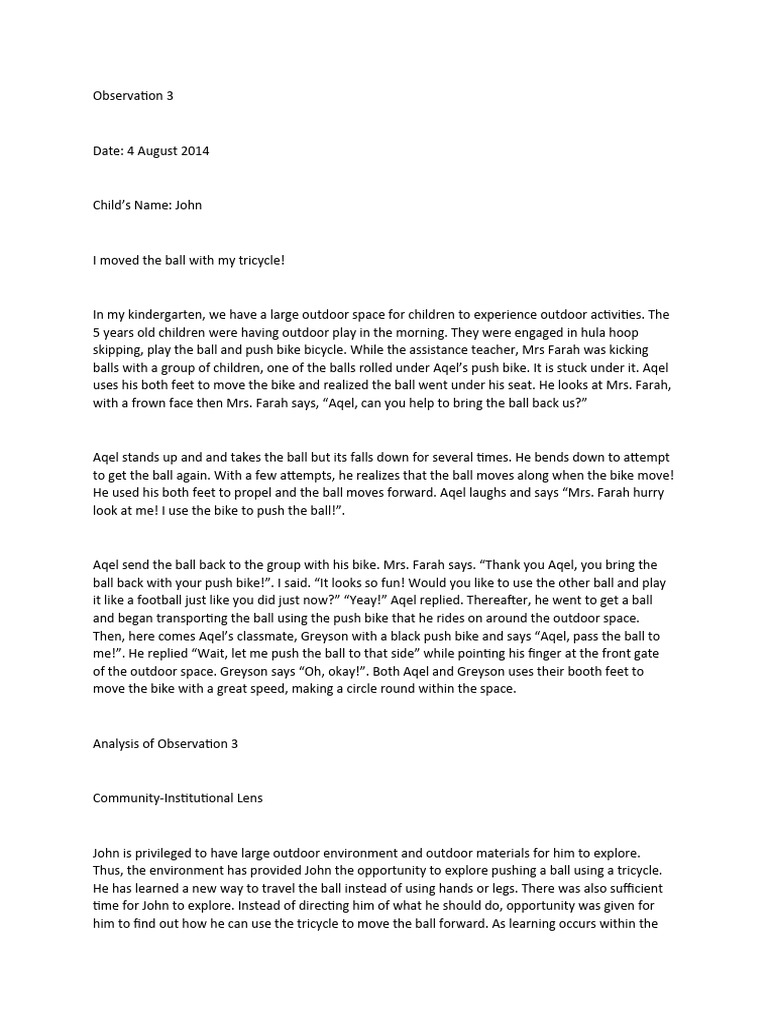 Observation 3 | PDF | Learning | Thought