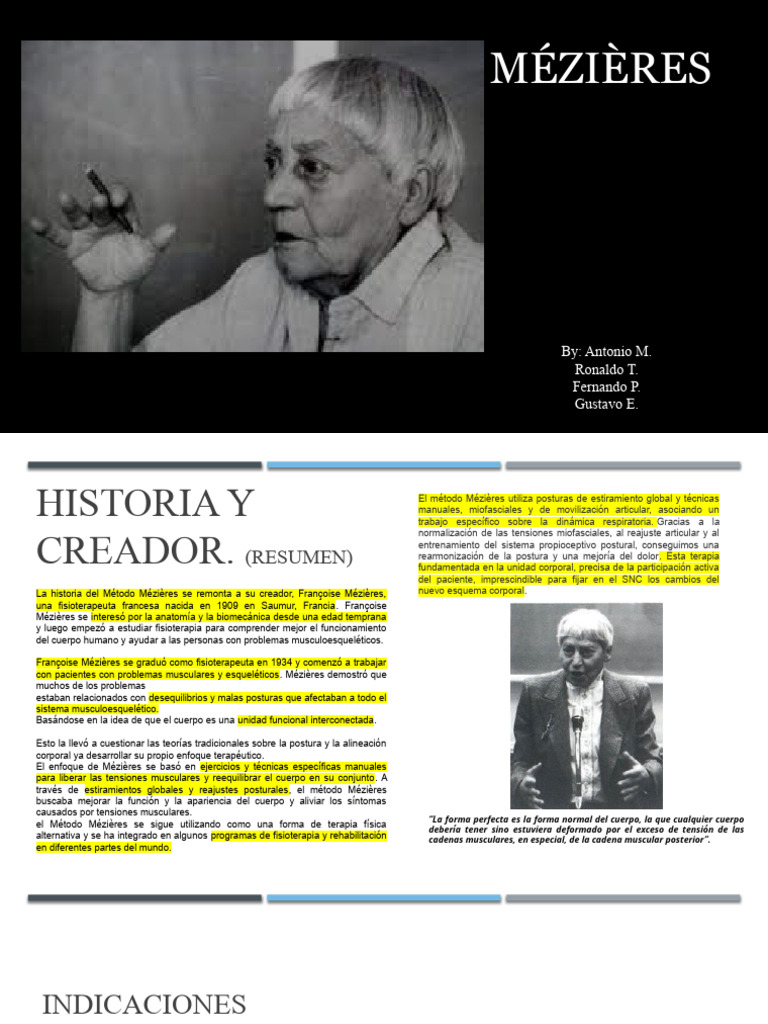 Mézières LA BUENA | PDF | Terapia física | La columna vertebral