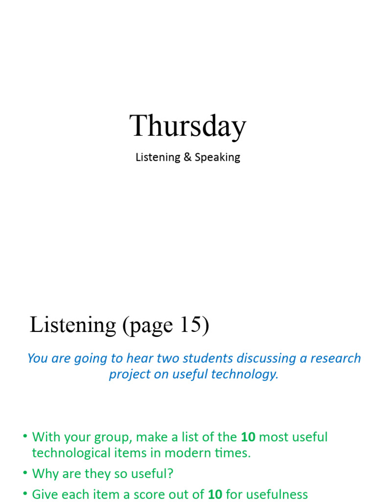 Thursday | PDF | Nanotechnology | Noun