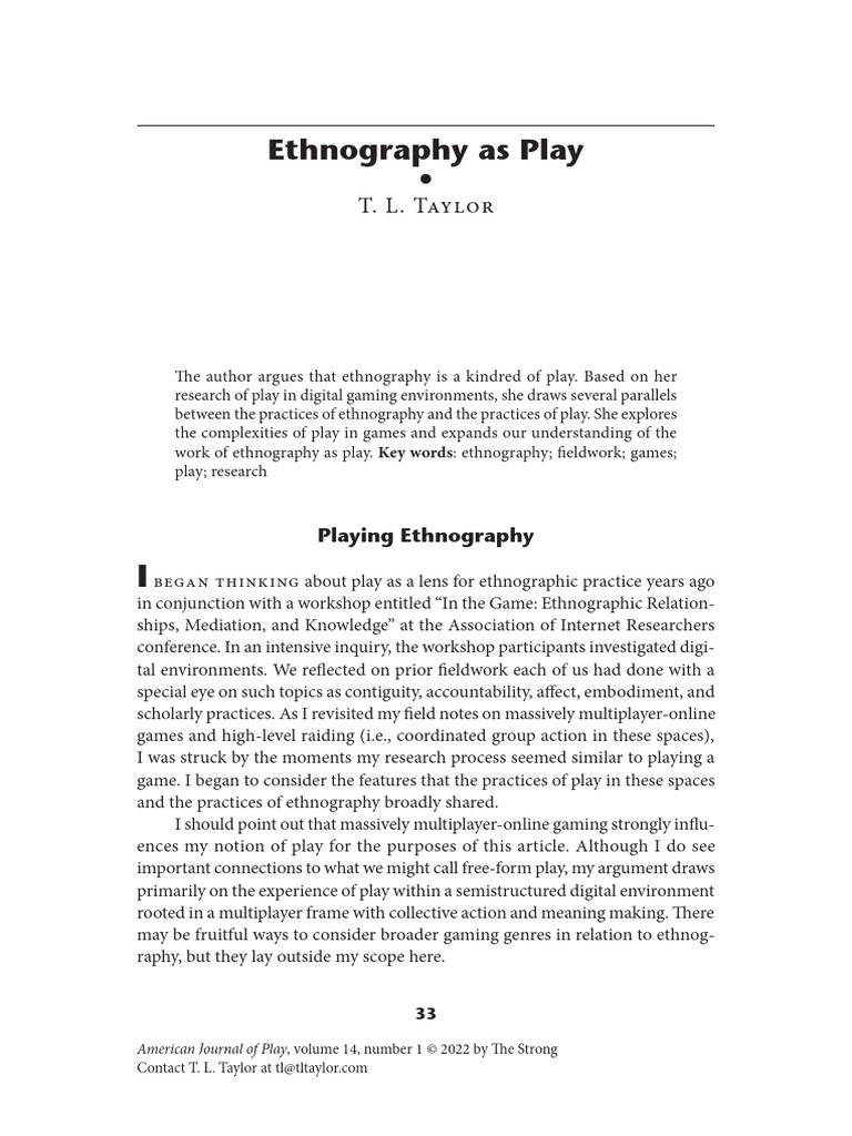 EJ1357963 | PDF | Ethnography | Experiment