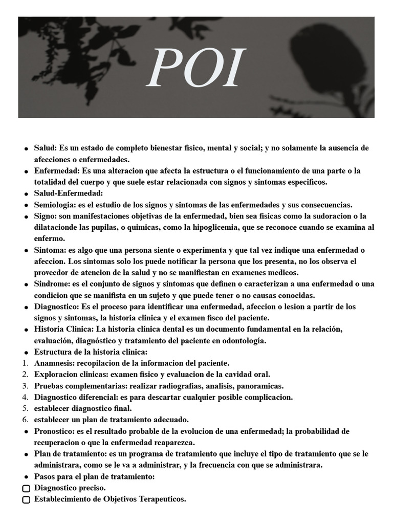 2do Parcial de POI | PDF | Odontología | Diagnostico medico