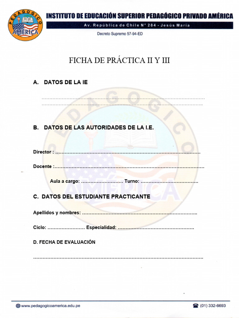 FICHA DE PRÁCTICA 2-3 CICLOS | PDF | Maestros | Salón de clases