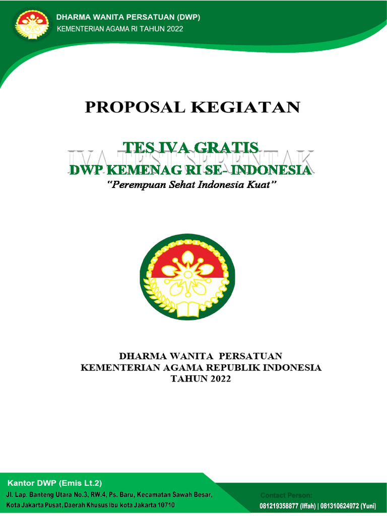 Proposal Pelaksanaan Test Iva Se-Indonesia | PDF