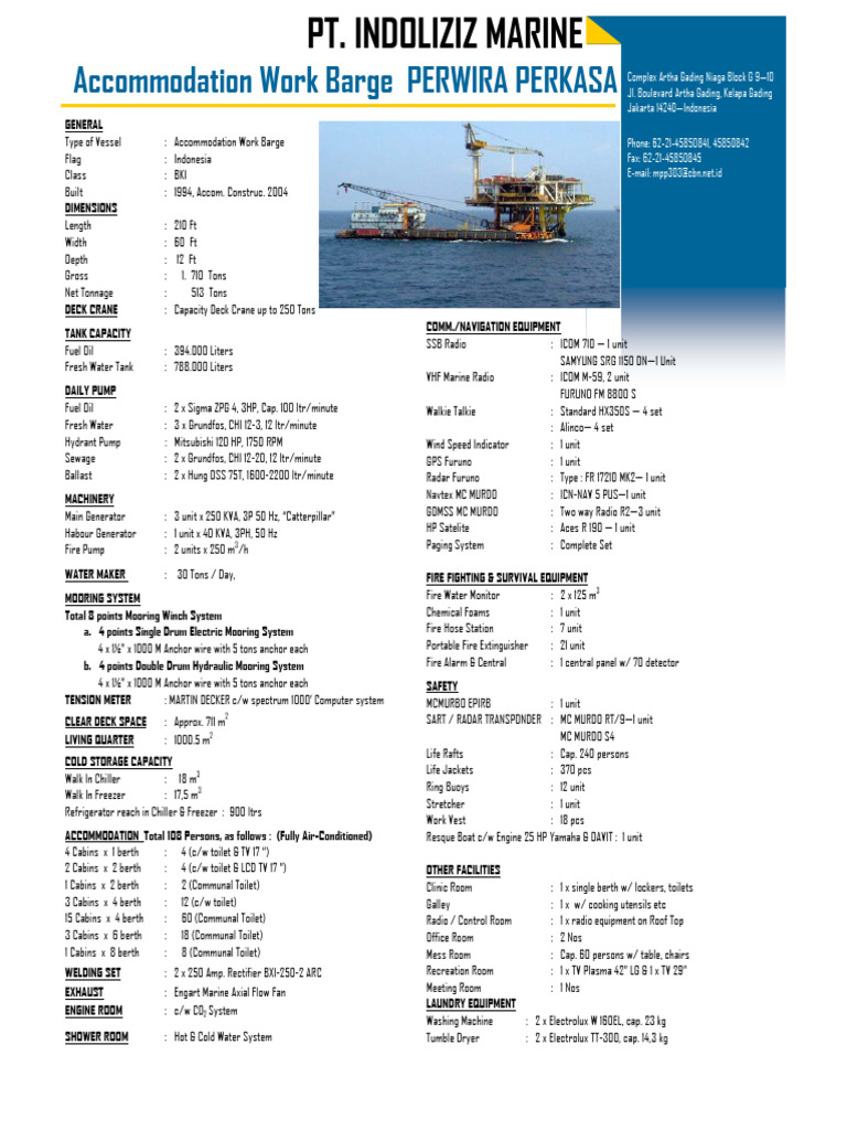 AWB. Perwira Perkasa Cap 108 Pax-New | PDF | Manufactured Goods