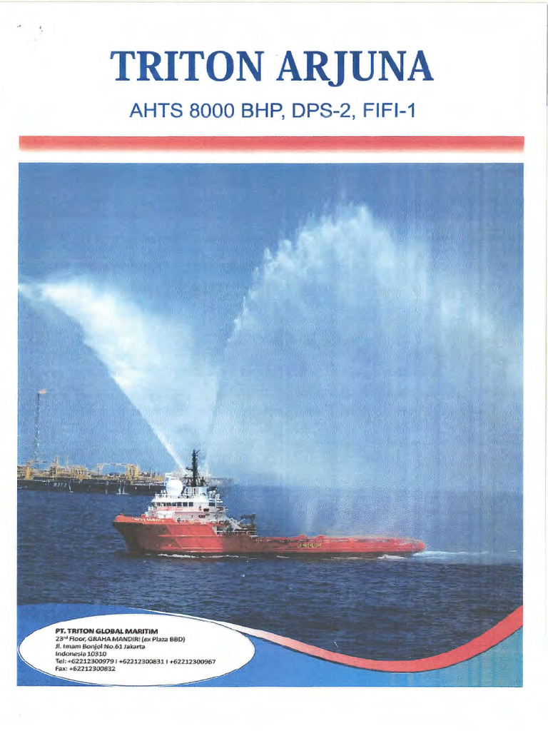 Ship Particular - AHTS Triton Arjuna | PDF | Wireless