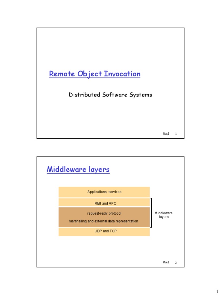 Remote Object Invocation | Download Free PDF | Common Object Request ...