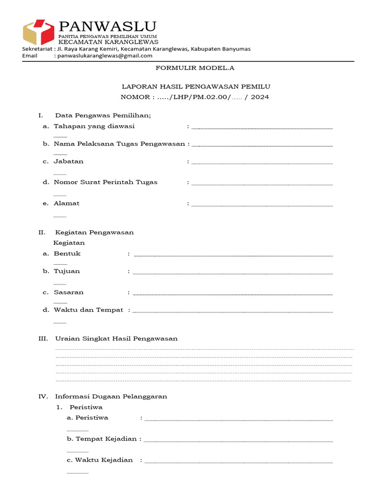 MASTER FORM MODEL A | PDF