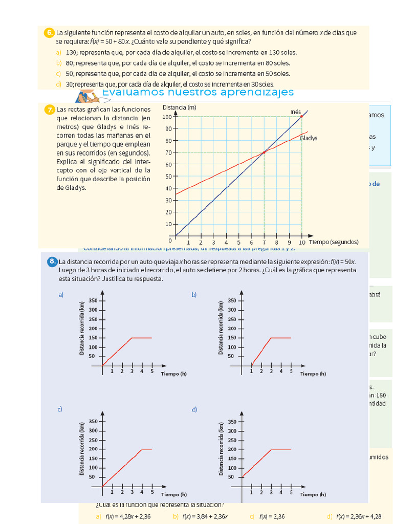 Ejercicios de Funciones Lineales | PDF