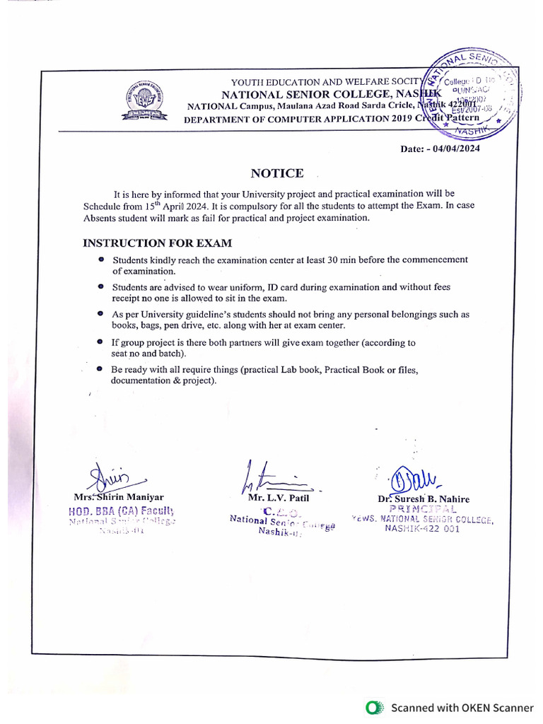 Notice Practical, Project | PDF