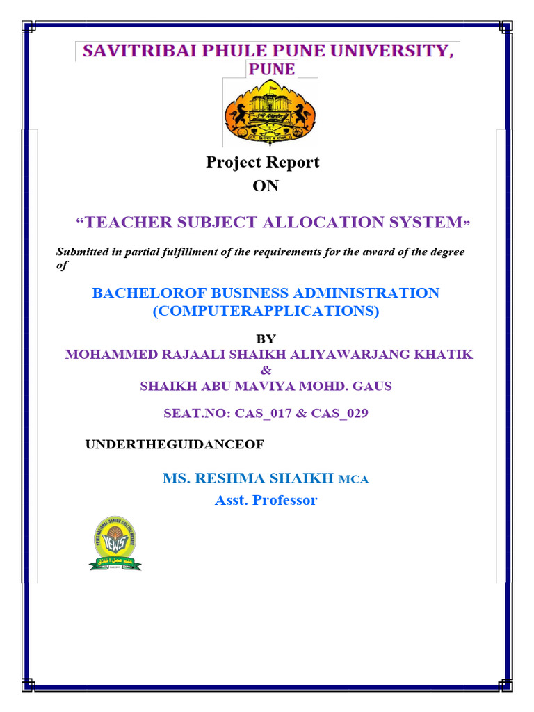 Teacher Subject Allocation System Report | PDF | Software Testing ...