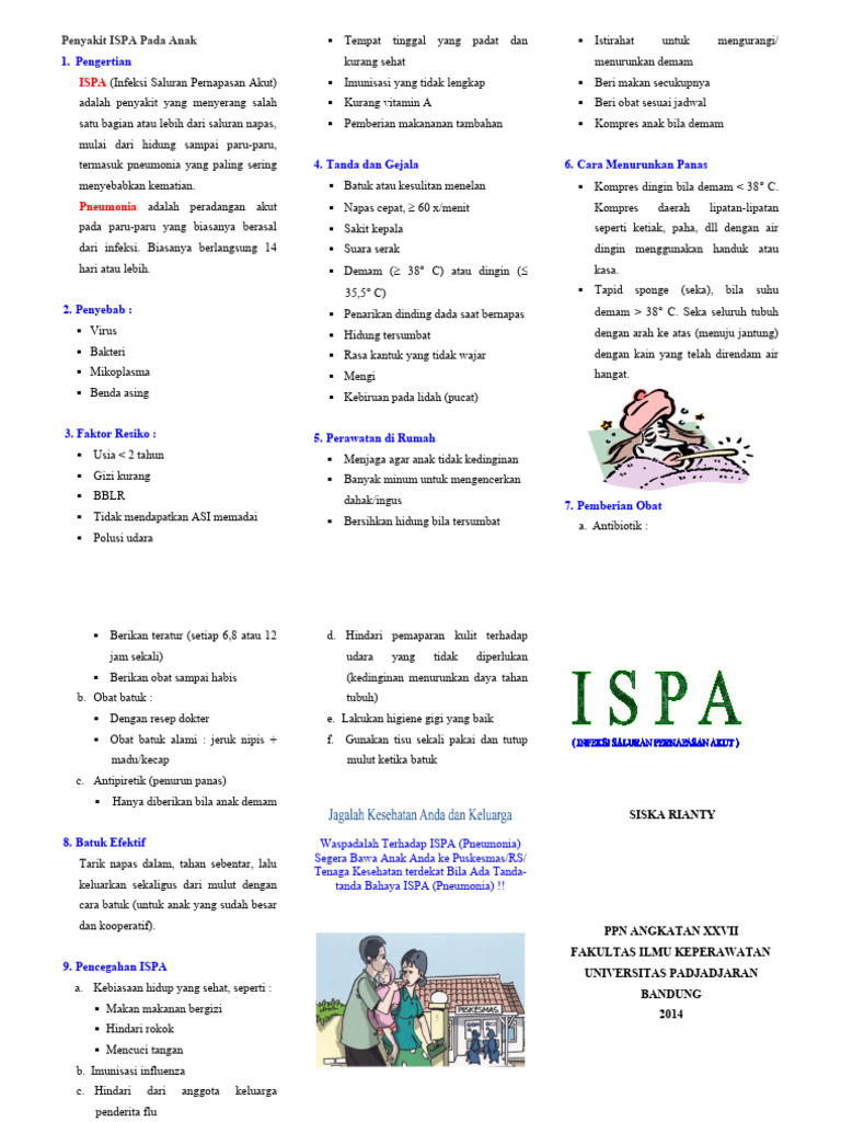 Leaflet ISPA (Infeksi Saluran Pernapasan Akut) | PDF | Kesehatan Holistik