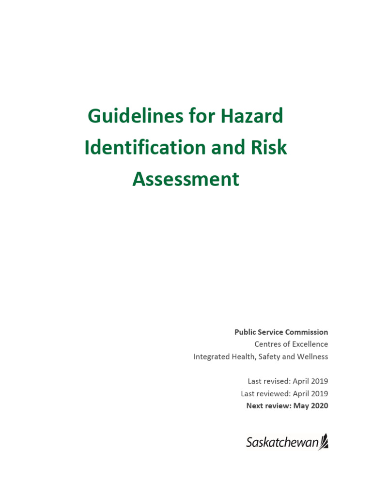 Hazard Guideline | PDF | Risk | Occupational Safety And Health