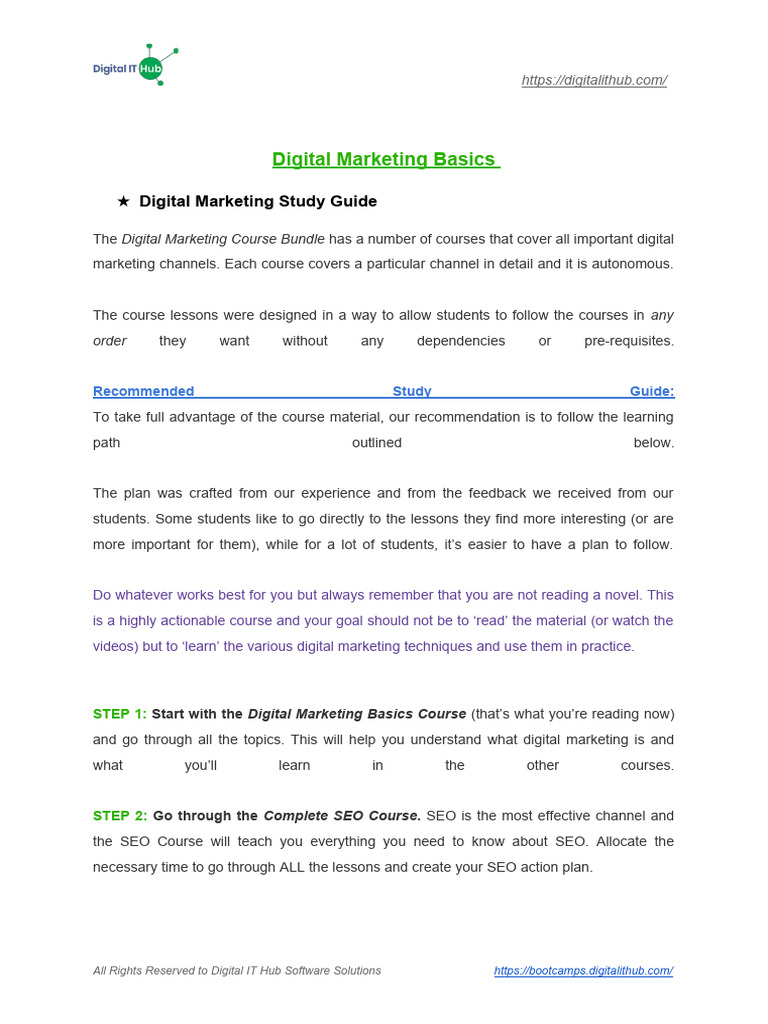 Digital Marketing Basics | PDF | Search Engine Optimization | Analytics Digital Marketing Basics | PDF | Search Engine Optimization | Analytics