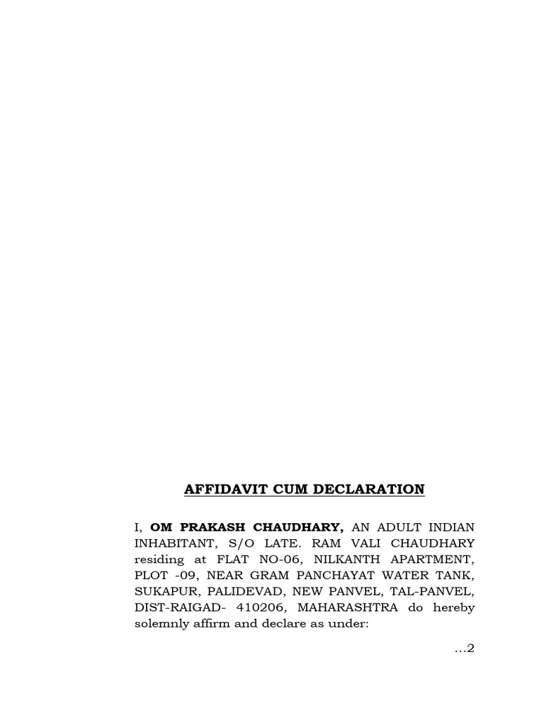 Name Clarification Affidavit | PDF