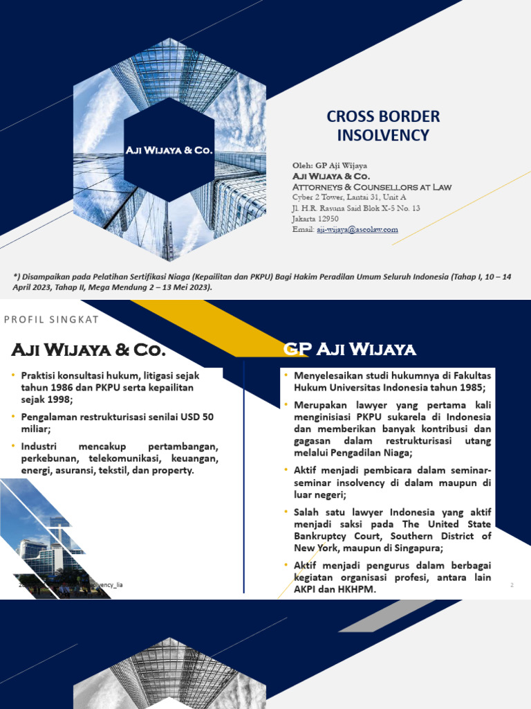 Cross Border Insolvency di Indonesia | PDF | Hukum