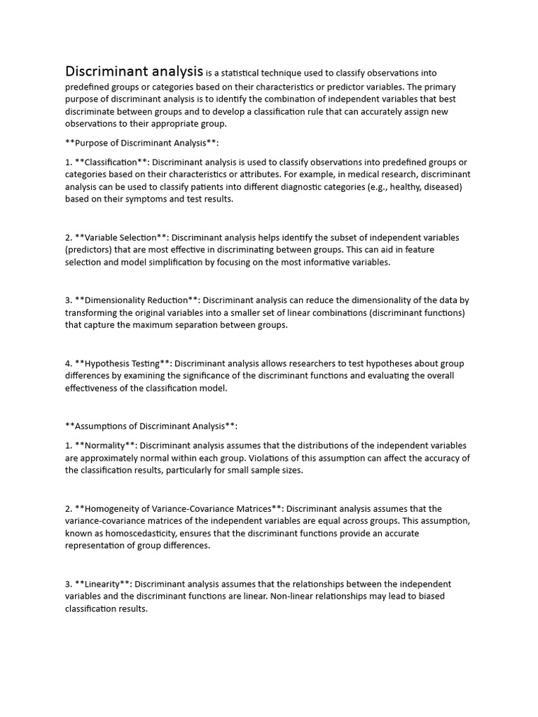 Discriminant Analysis Psy. | PDF | Statistical Classification | Dependent And Independent Variables