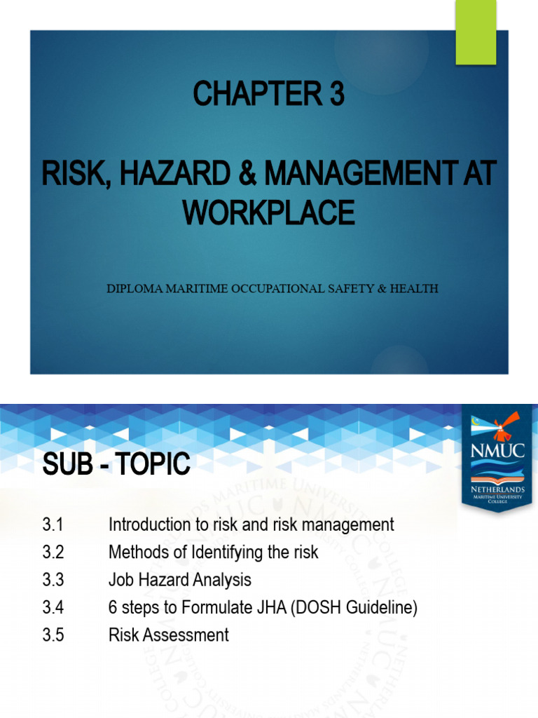 Intro To Risk Management CHP 03 - Risk, Hazards and Management Work Place (Oct) | PDF | Risk ...