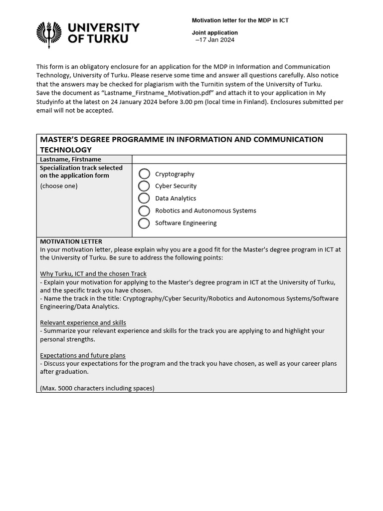 Master'S Degree Programme in Information and Communication Technology | PDF | Computing ...