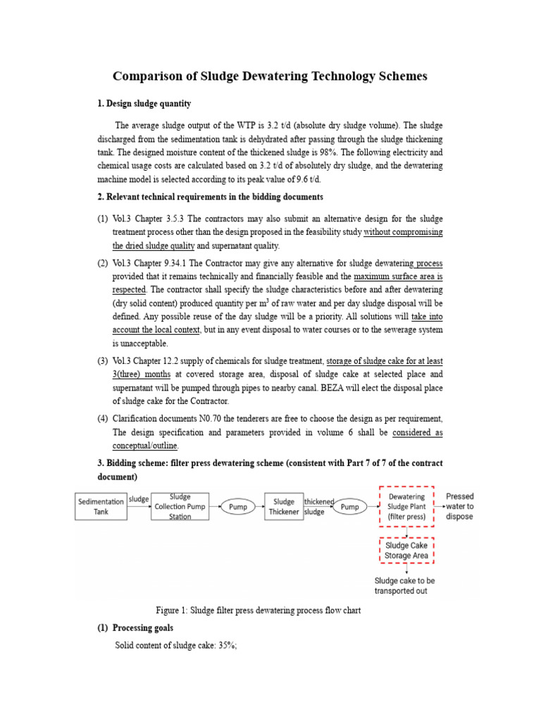 Comparison of Sludge Dewatering Technology Schemes | PDF | Pump | Pipe ... Comparison of Sludge Dewatering Technology Schemes | PDF | Pump | Pipe ...