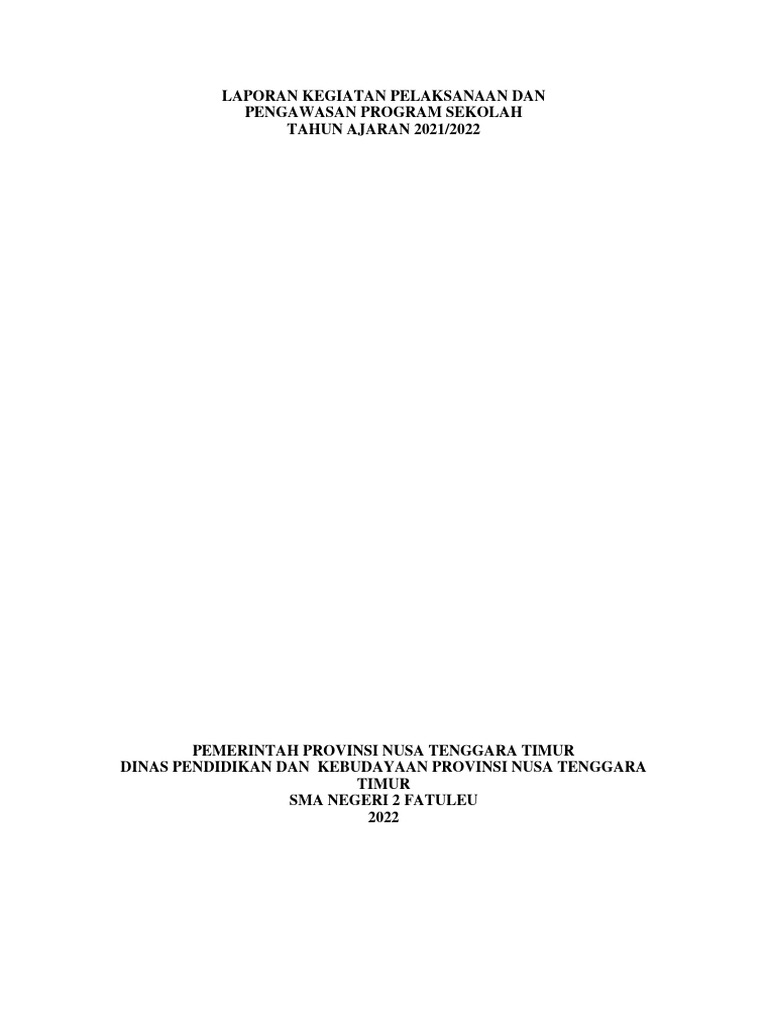 23.5 Laporan Pelaksanaan Program Sekolah | PDF