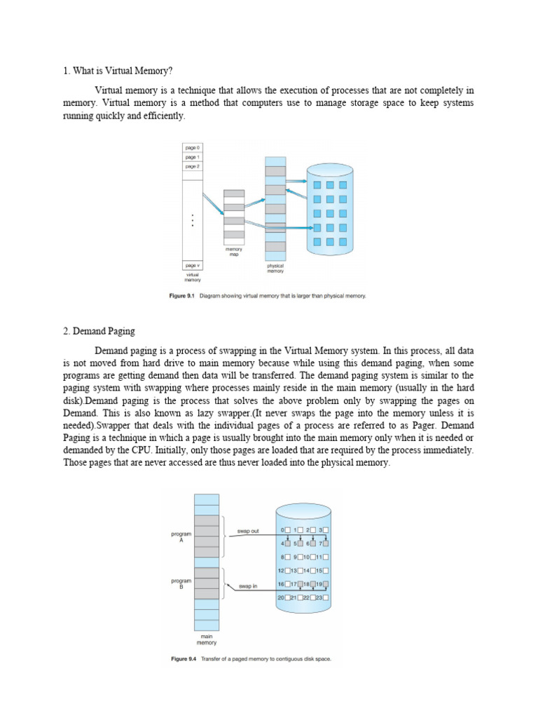 Chapter 9 (Lecutre Note 1) | PDF | Computer Data Storage | Process (Computing)