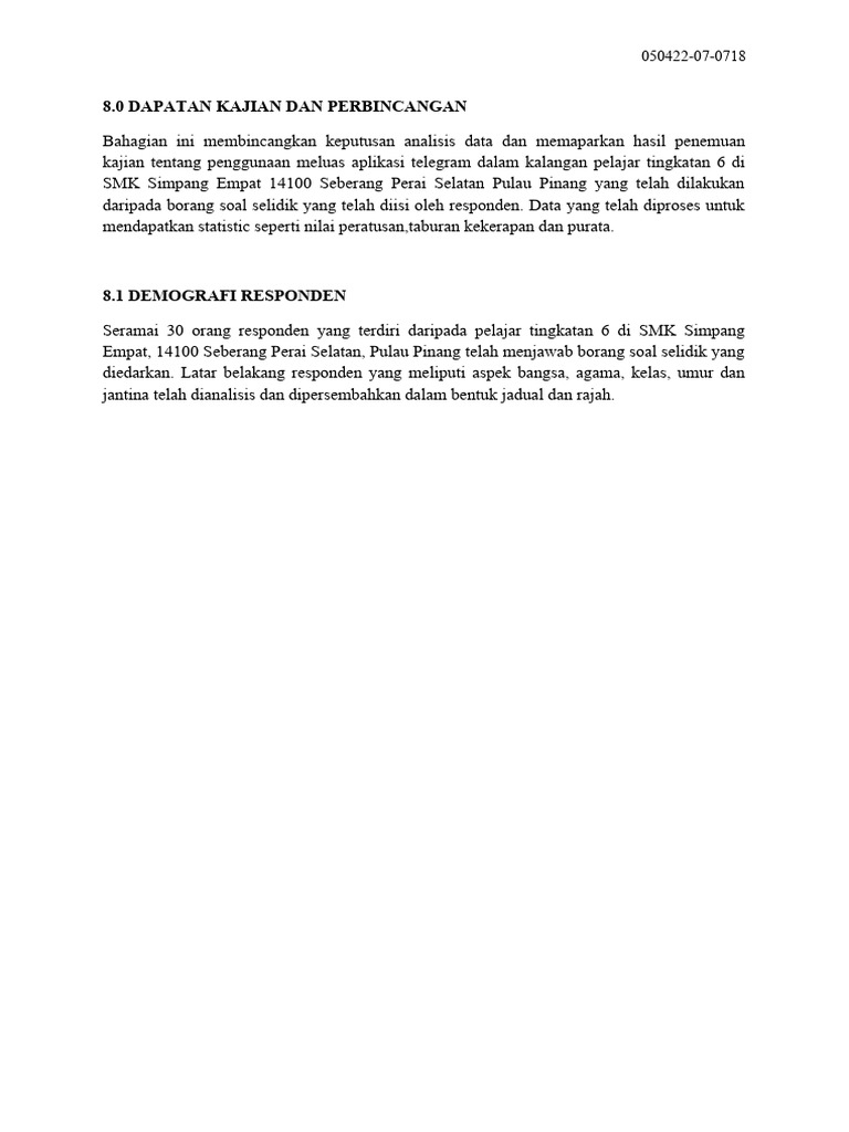 KK Dapatan Kajian | PDF