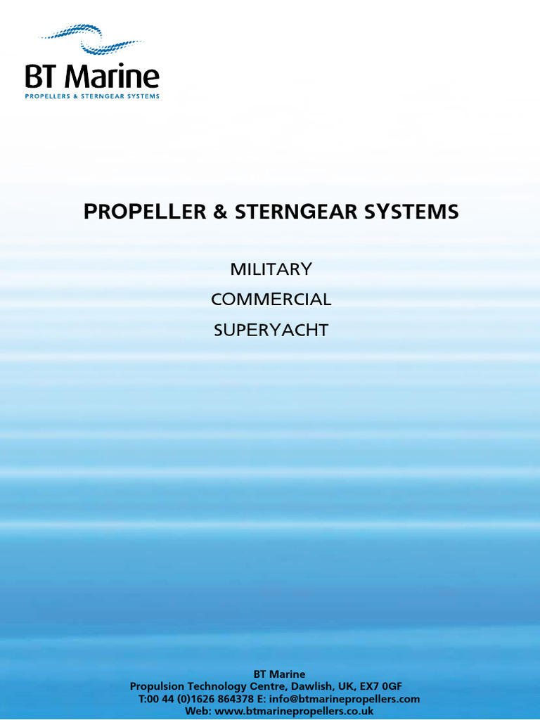 BT-Marine-Propellers | PDF | Propeller | Stainless Steel