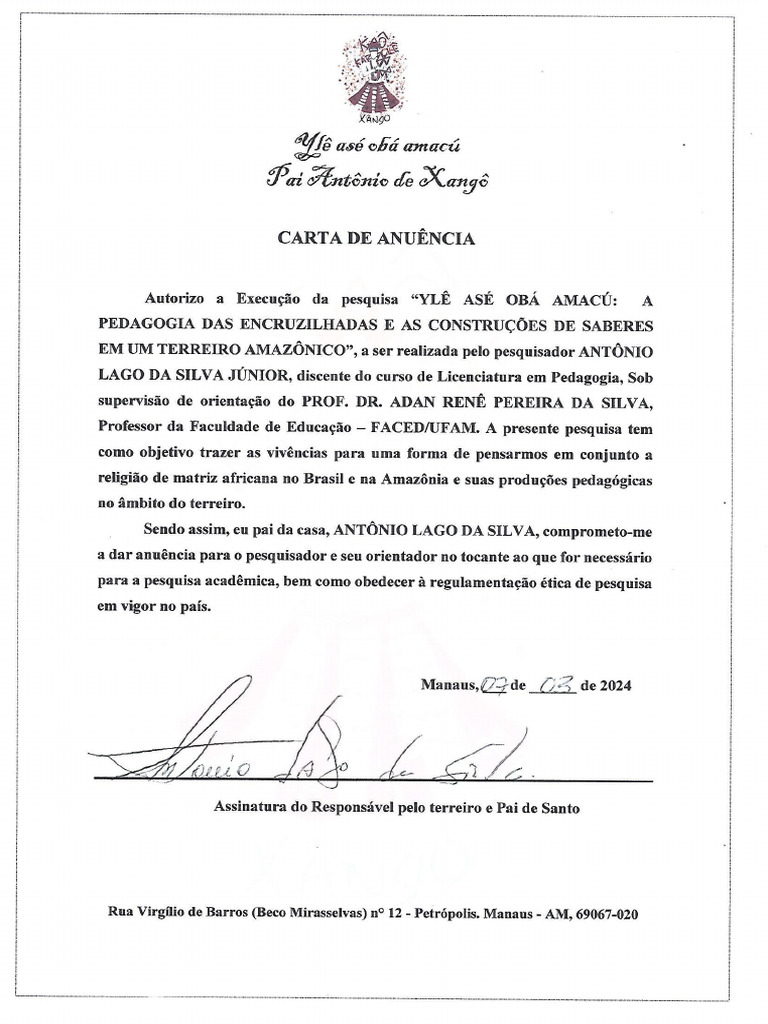 Carta de Anuência Assinada | PDF