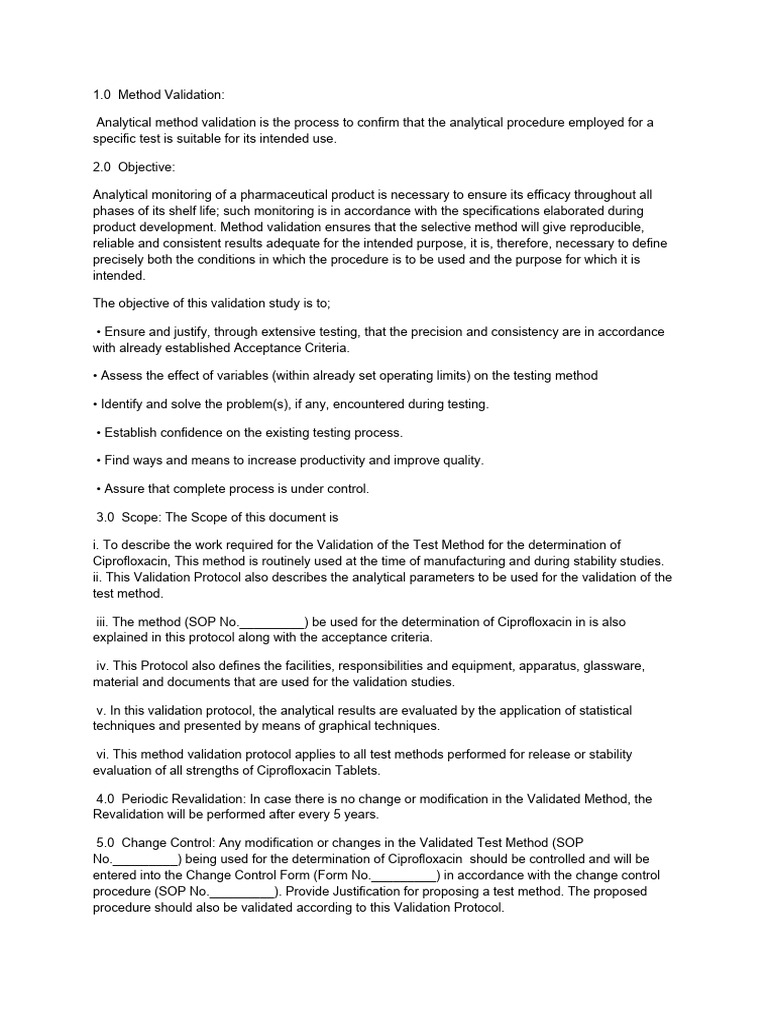 Analytical Method Validation | PDF | Detection Limit | Standard Deviation