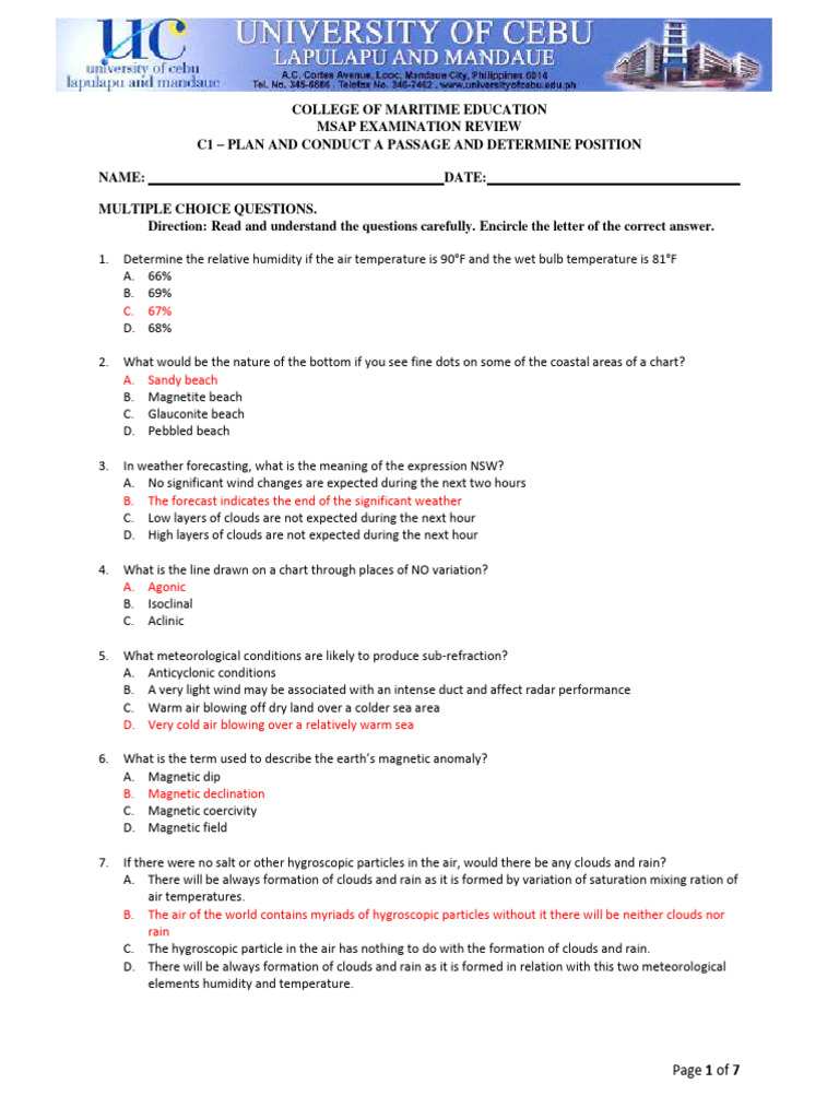 C1-PLAN-AND-CONDUCT-A-PASSAGE-AND-DETERMINE-POSITION-ANSWER-KEY | PDF ...
