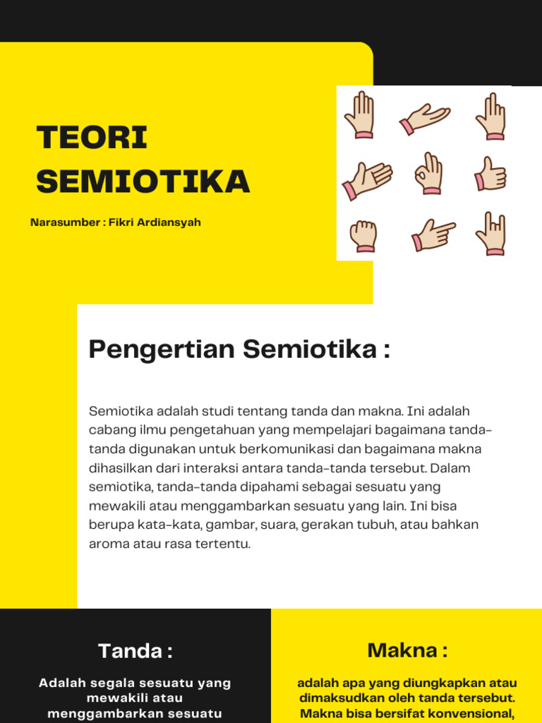 Teori Semiotika | PDF | Seni & Disiplin Bahasa
