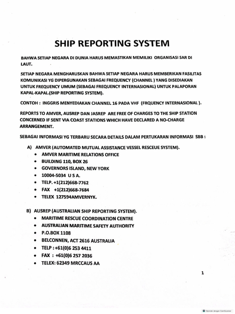 Ship reporting sytem | PDF