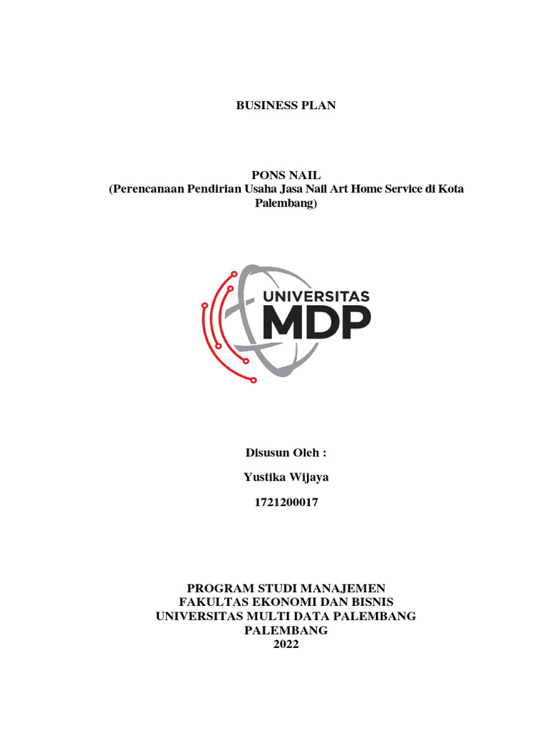 Contoh Bisnis Plan Yustika Wijaya (1721200017) | PDF Contoh Bisnis Plan Yustika Wijaya (1721200017) | PDF