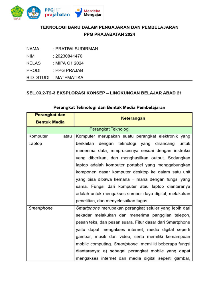 TBPP.T2.3-1 Eksplorasi Konsep - Pratiwi Sudirman | PDF
