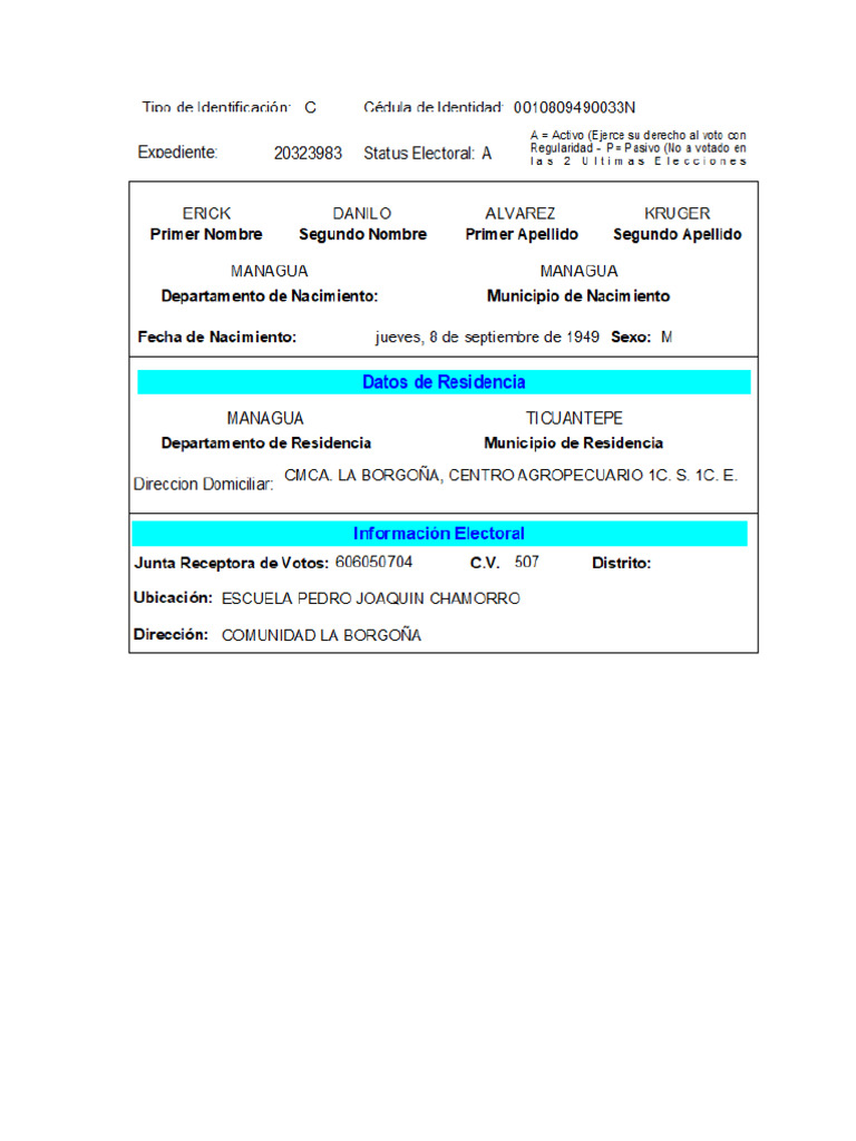 Modelo Acta de Solteria | PDF