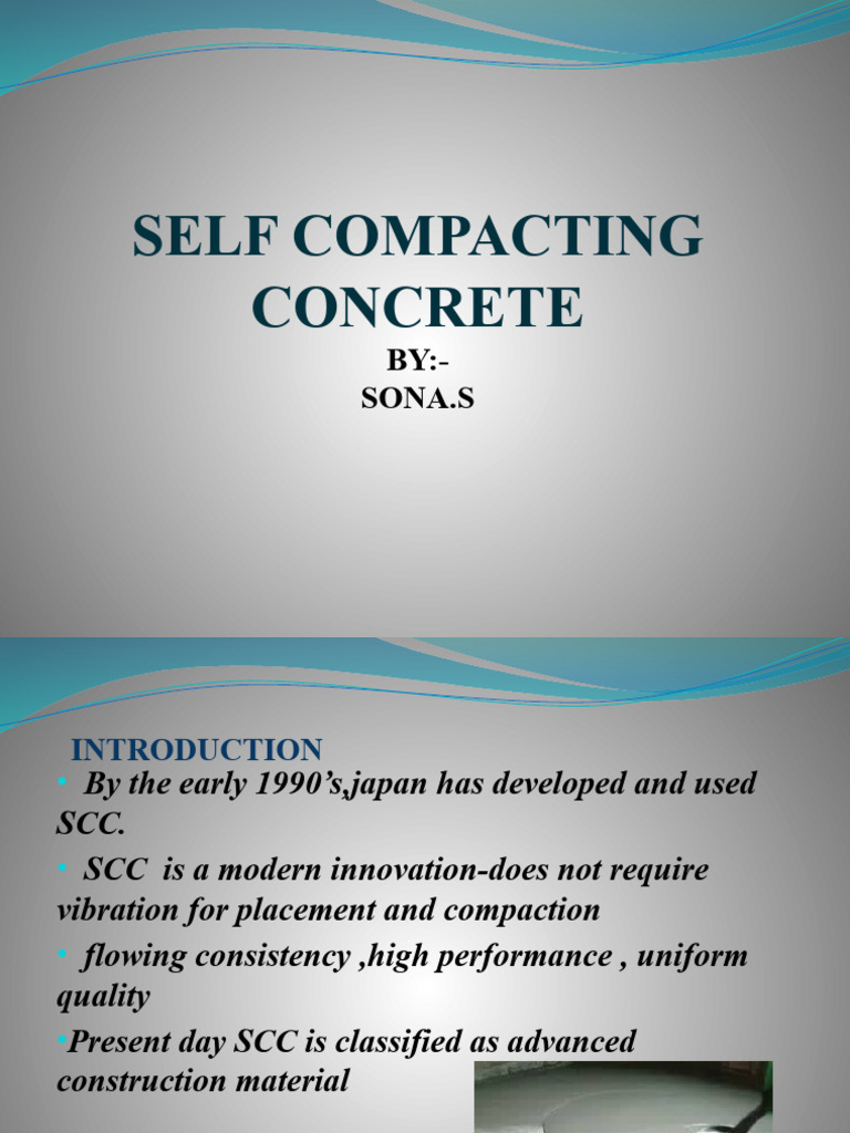SCC Sona 190827132347 | PDF | Concrete | Composite Material