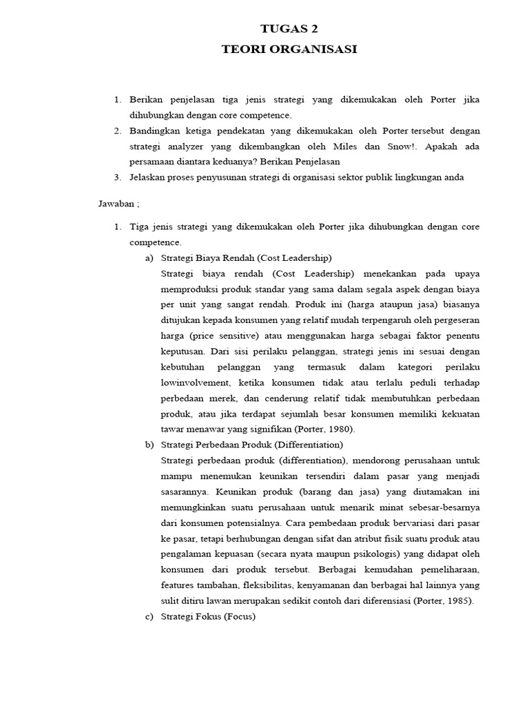 TUGAS 2-Teori Organisasi | PDF