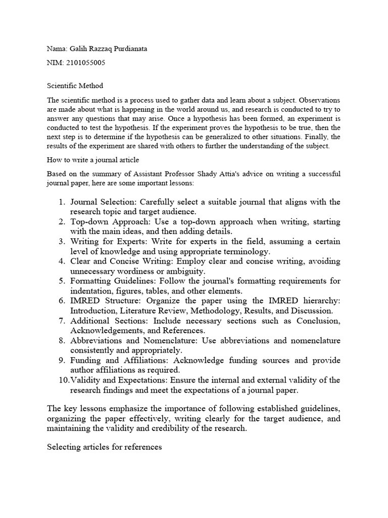 Meeting 3 - Utilizing References in Scientific Writing From ...