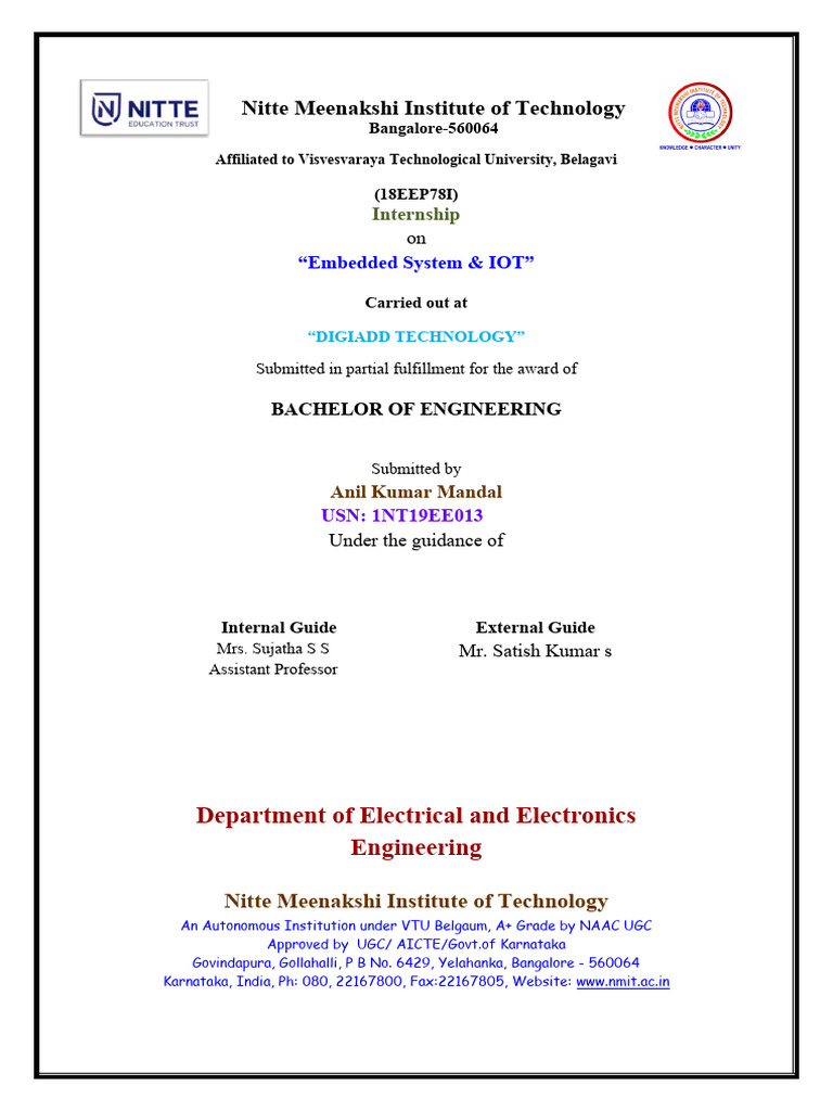 Intership Report | PDF | Infrared | Arduino