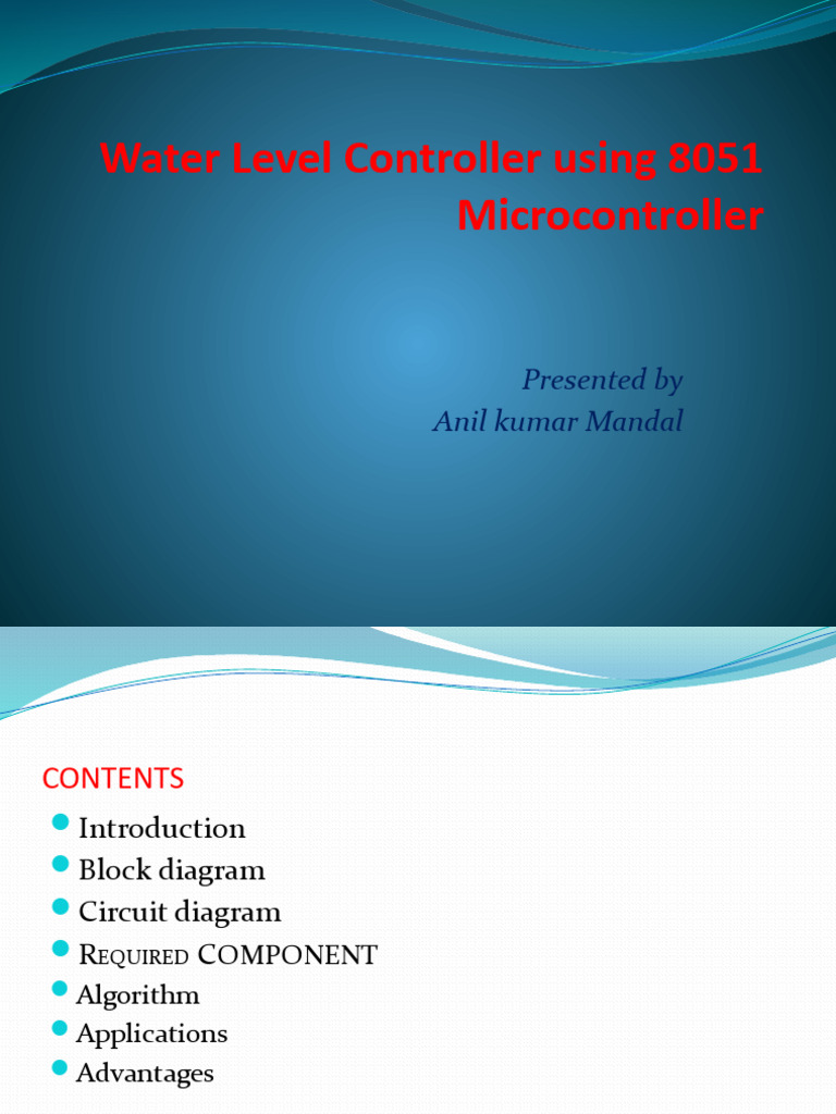 Water Level Controller Using 8051 Microcontroller Persentation | PDF | Microcontroller ...