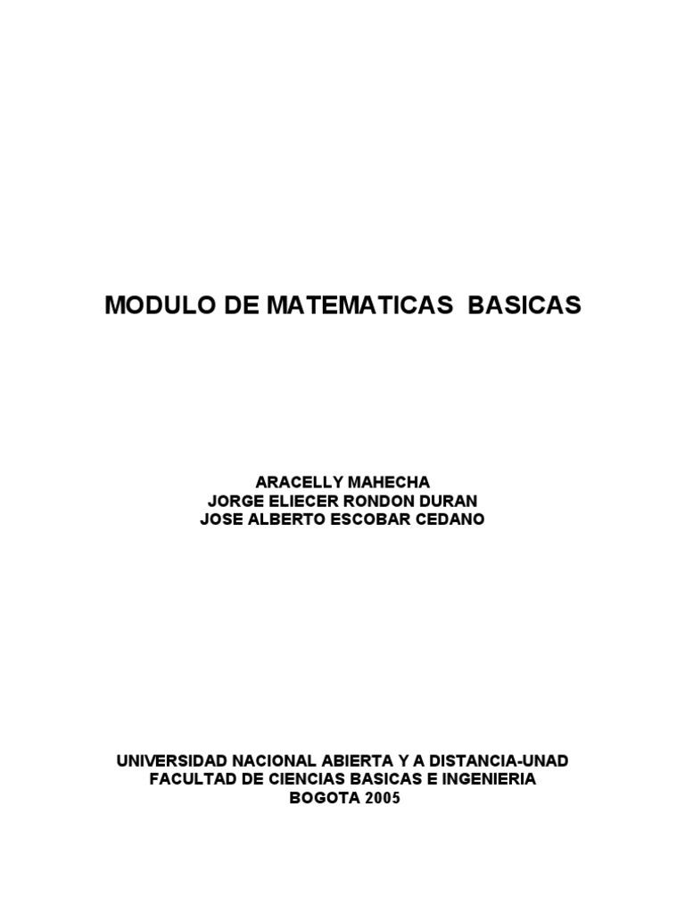Modulo de As Básicas | PDF | Conjunto (Matemáticas) | Fracción ...