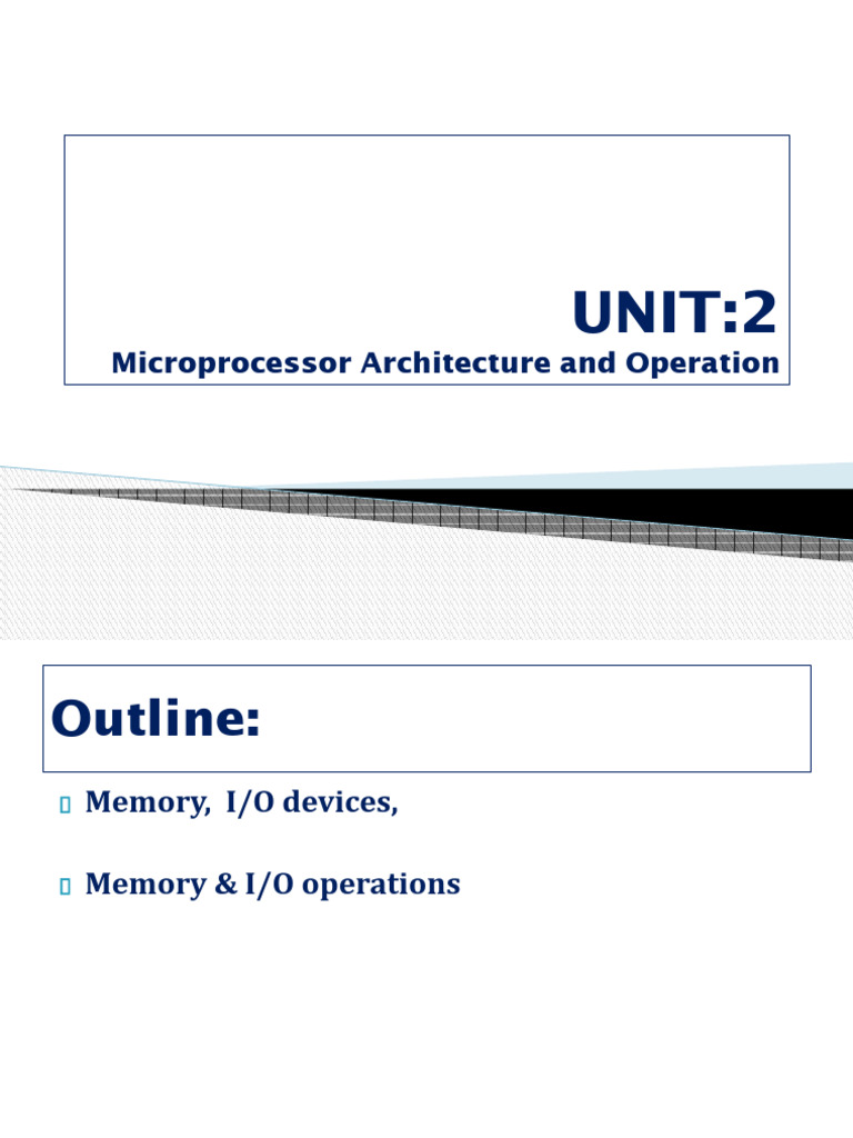 UNIT 2 Microprocessor Architecture and Operations | PDF | Random Access ...
