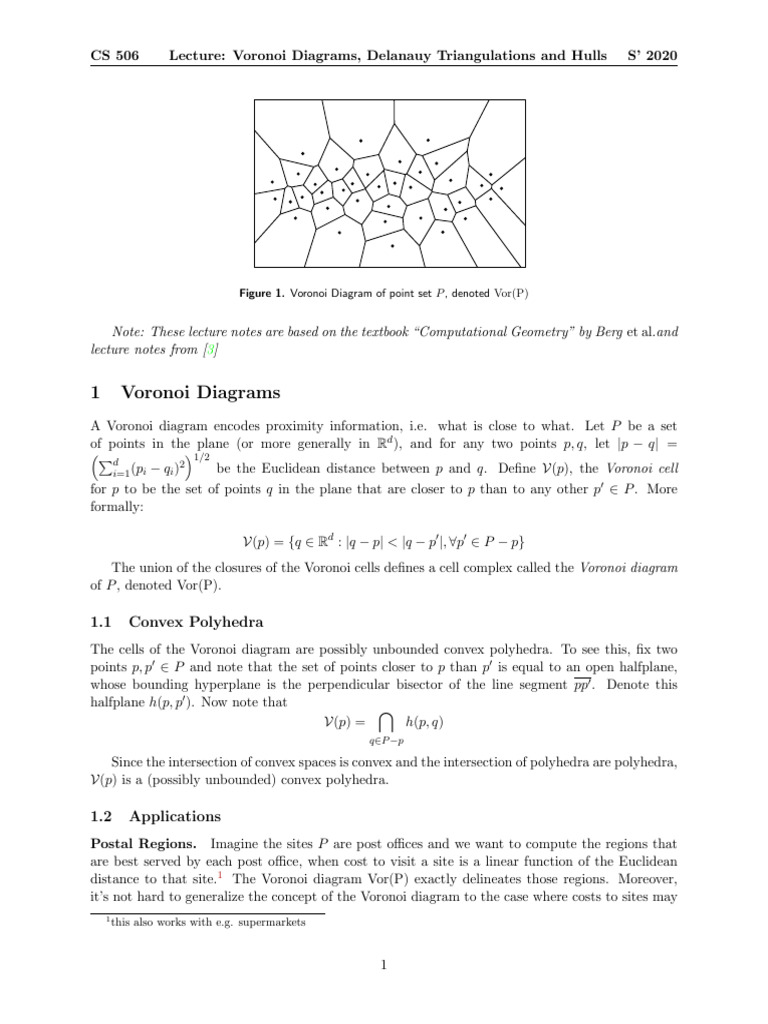 Voronoi Diagrams and Their Applications | PDF | Triangle | Mathematical ...