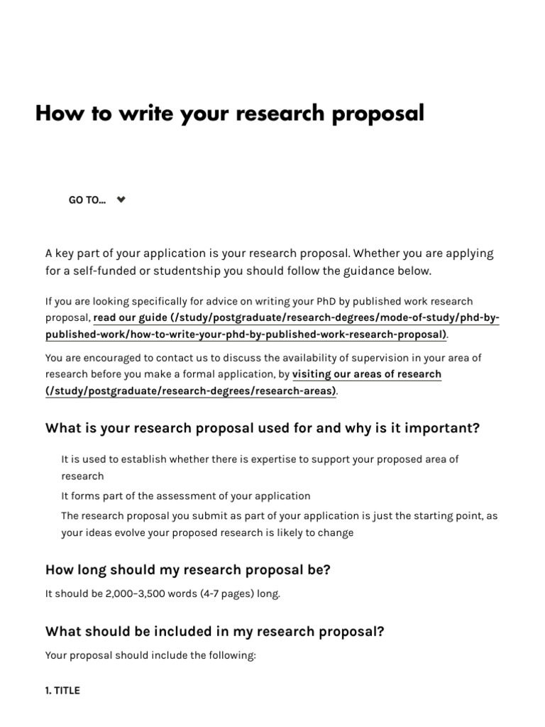 How to write your research proposal _ University of Westminster, London ...