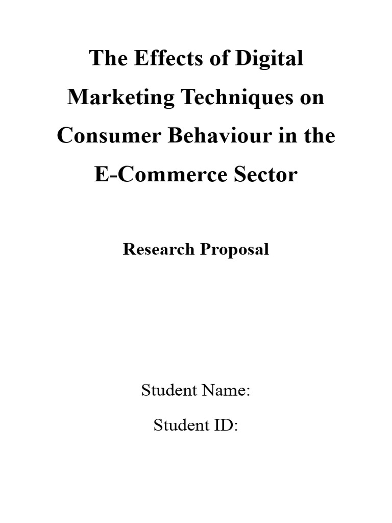 The Effects of Digital Marketing Techniques On Consumer Behaviour in ...